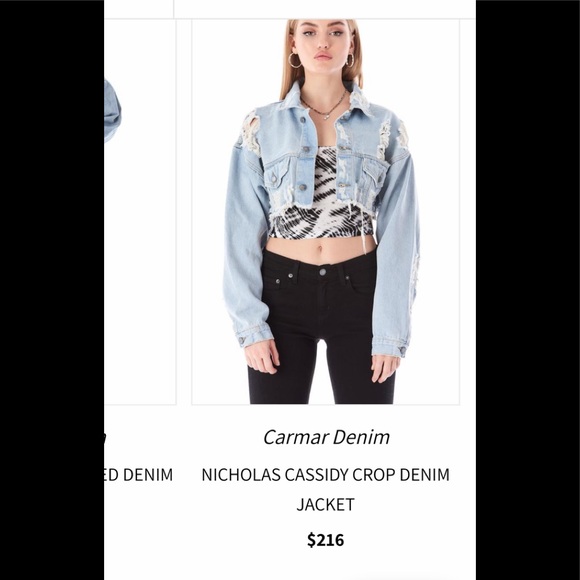 Carmar | Jackets & Coats | Nwtlf Carmar Oversized Crop Denim Jacket ...